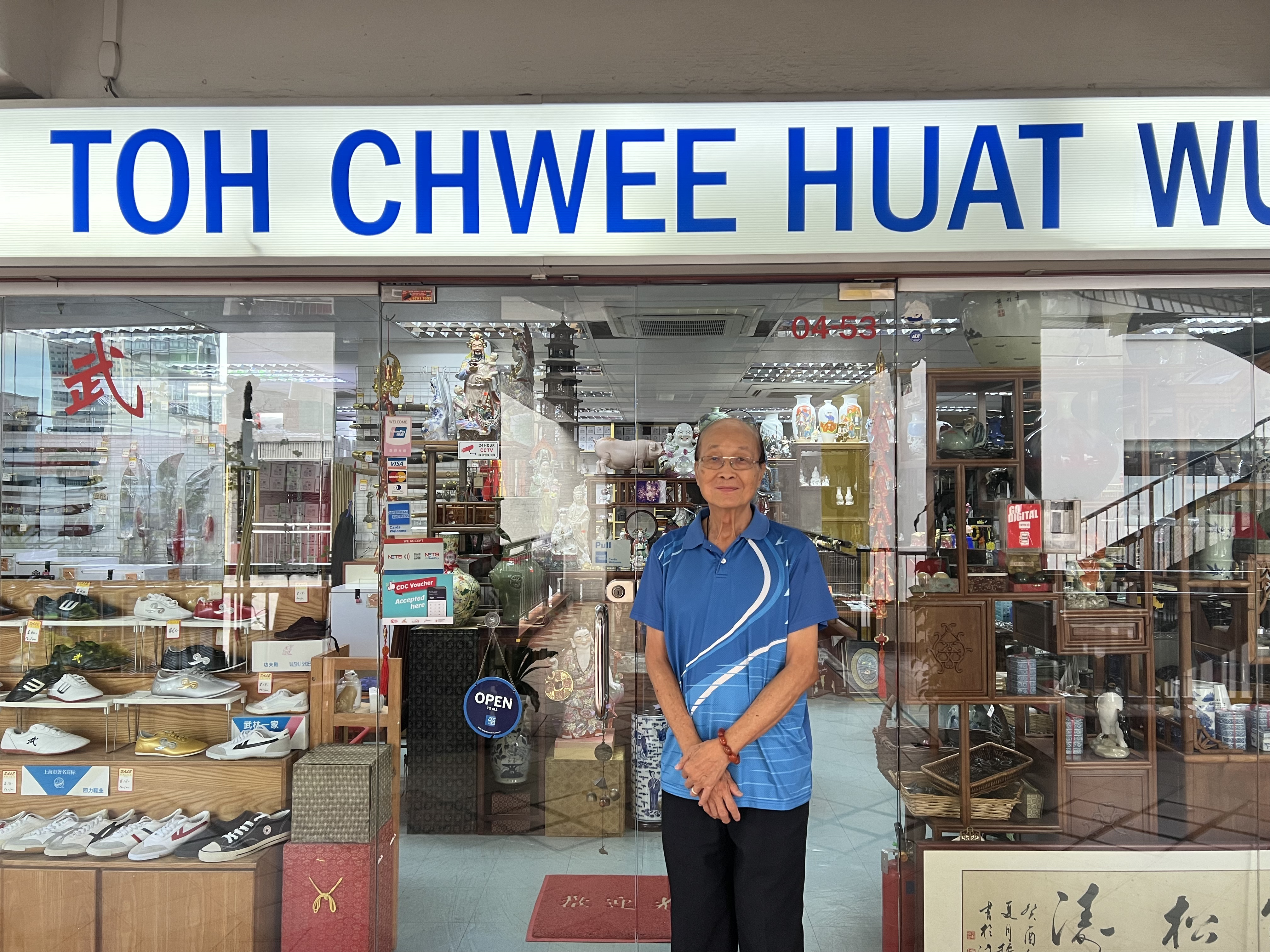 Owner of Bras Basah wushu store & former national wushu champion, 78 ...