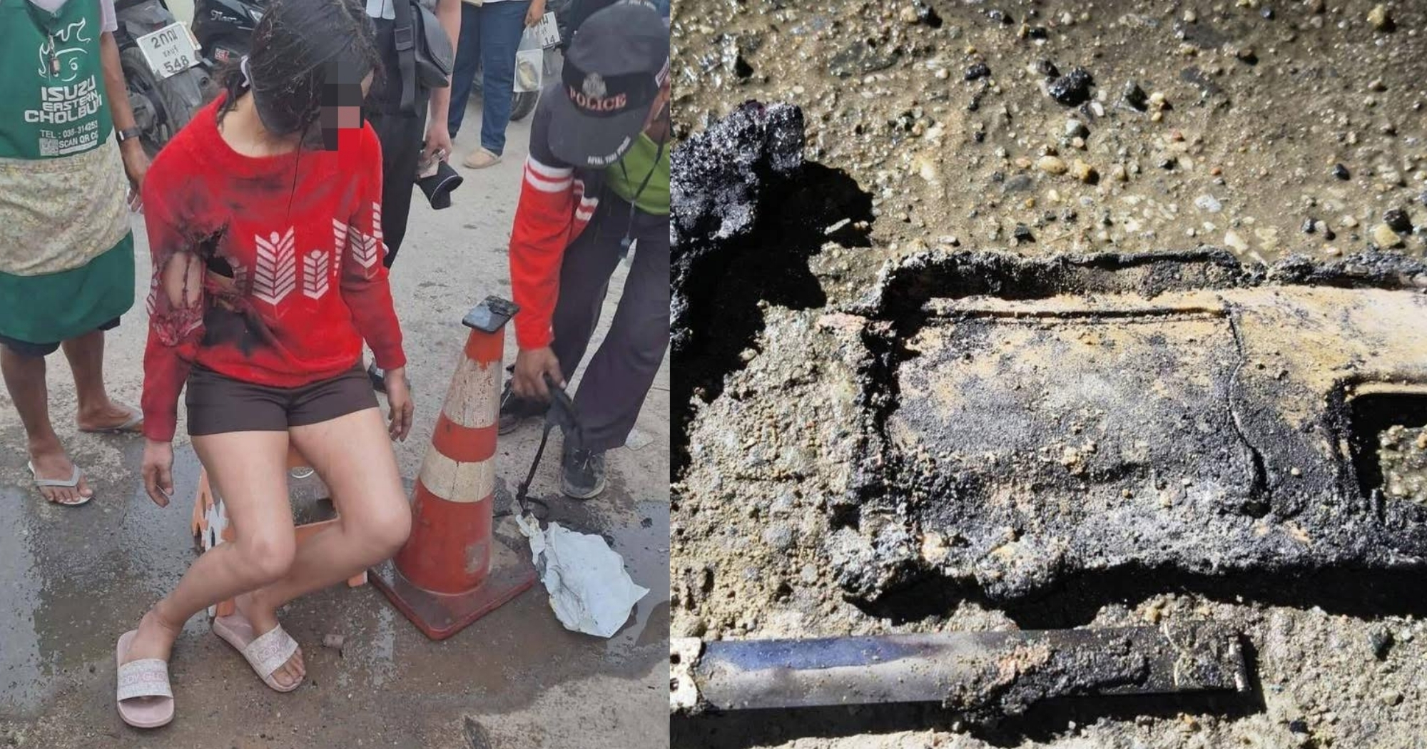 Thai woman, 22, suffers burns on face & arms after power bank explodes ...