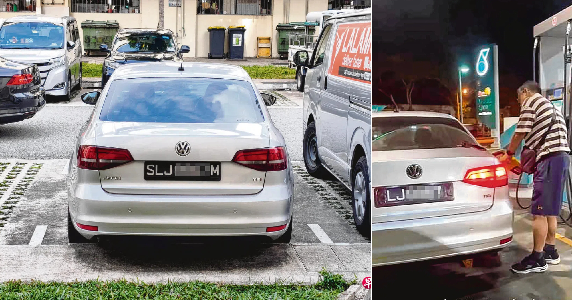 S'pore car with doctored plate pumps RON95 petrol: Shin Min reporters ...