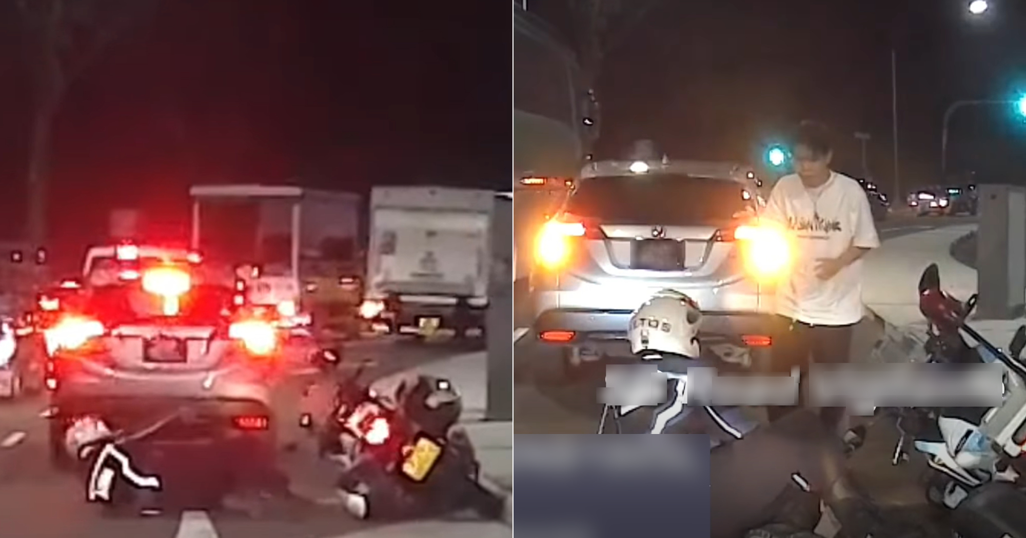 Car & Aetos auxiliary police motorcycle collide in Woodlands ...