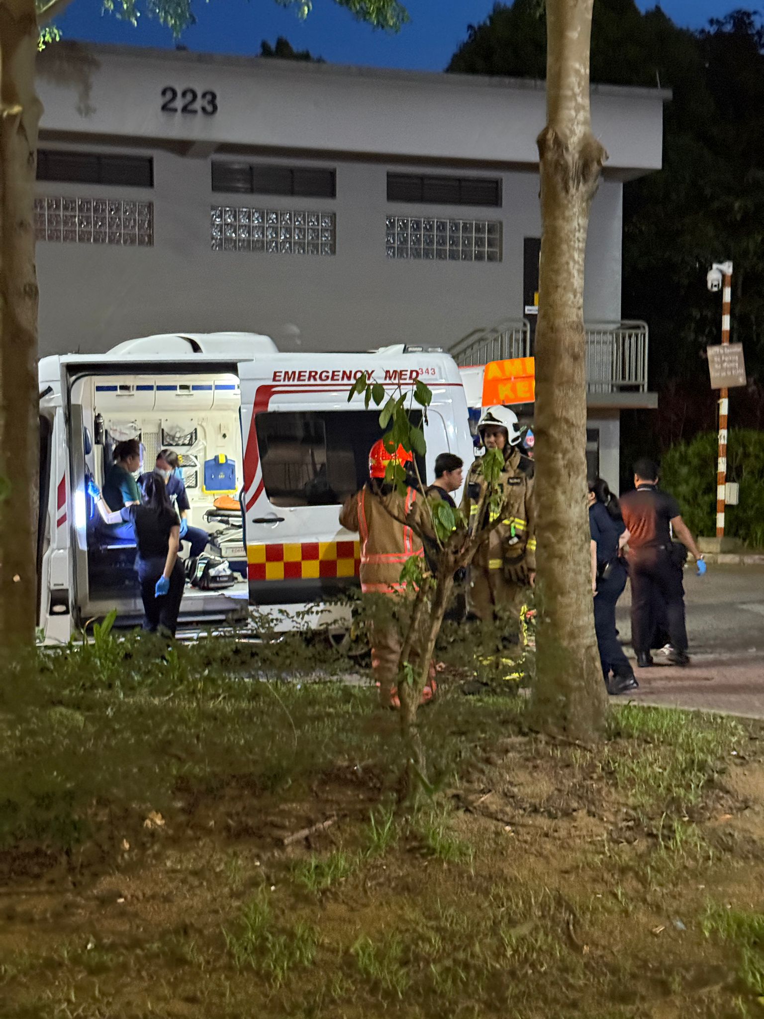 2 flats on different floors in Punggol block catch fire in 1 night, 1 ...