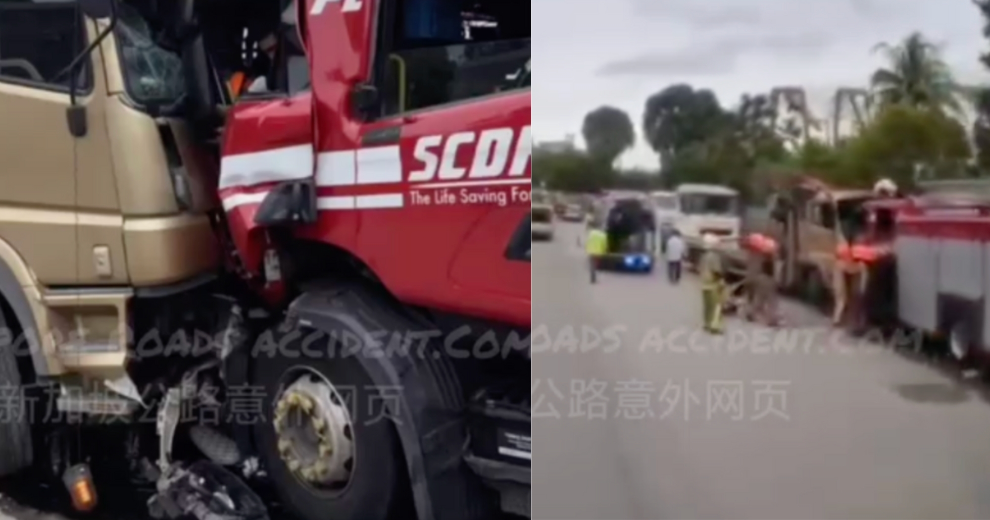 SCDF officer, 28, allegedly dozed off at wheel & crashed fire engine, 3 ...